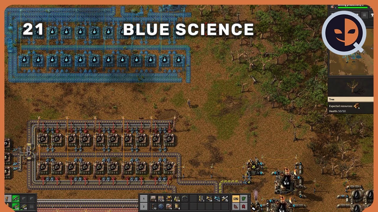 21 Blue Science - Factorio - YouTube