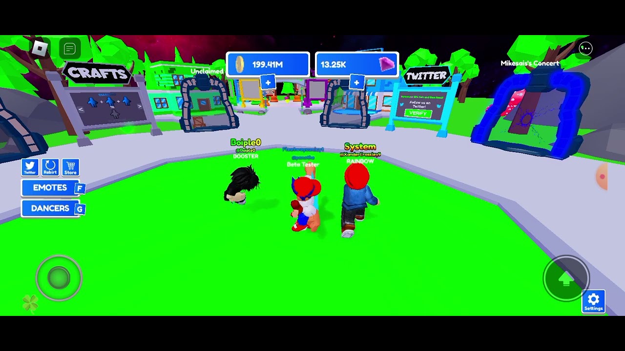 me playing with my friend here on giant dancing simulator on roblox ...