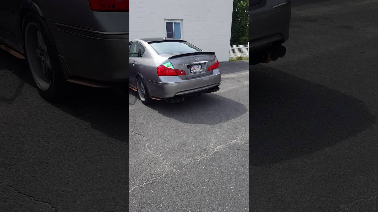 08 M35x custom exhaust - YouTube