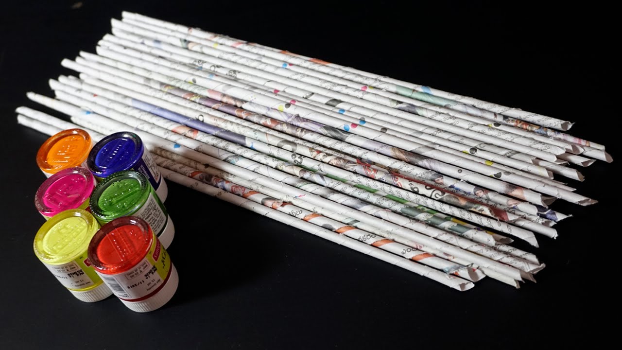 Newspaper Crafts | Beautiful Crafts From Newspaper | Decoration Ideas ...