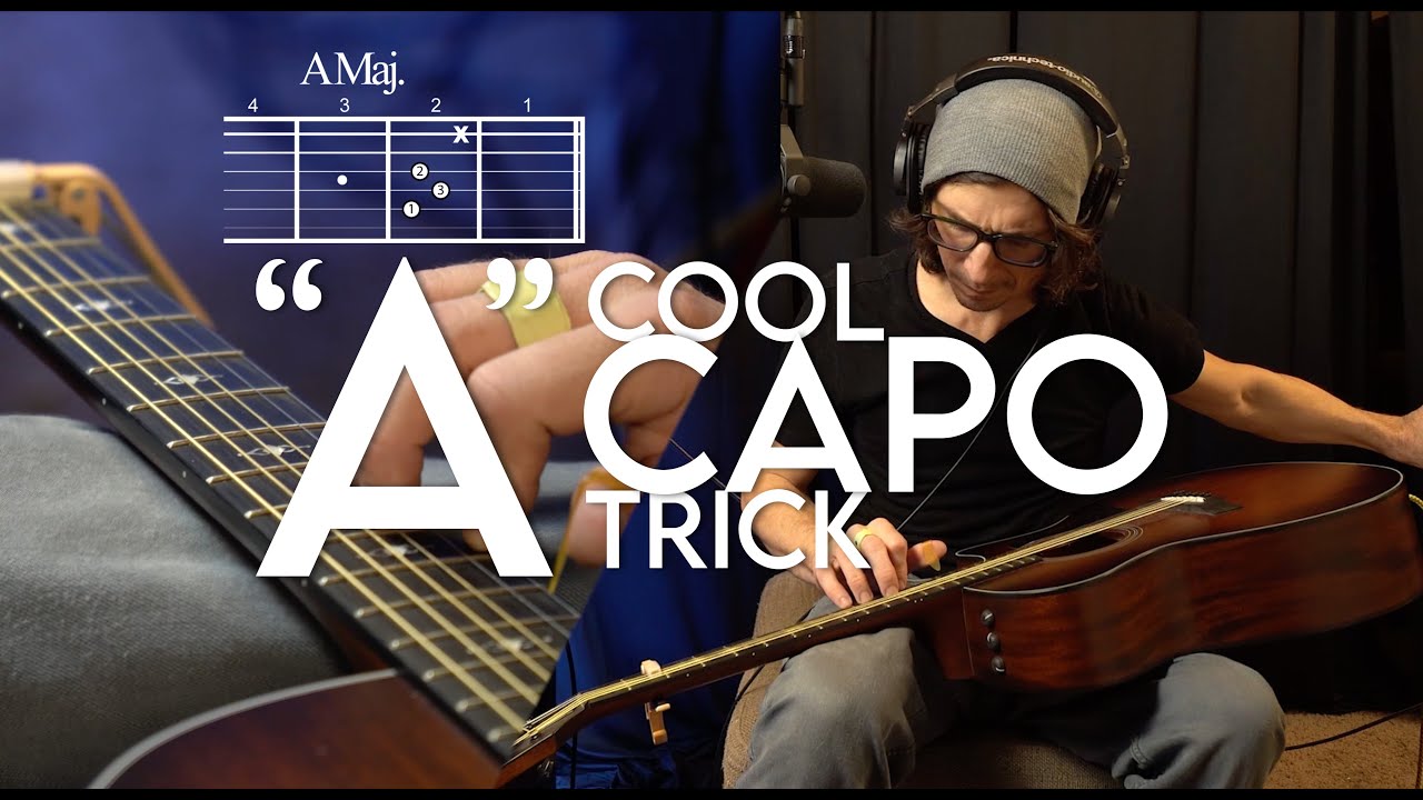 One Handed Guitar _ "A" Cool Capo Trick - YouTube
