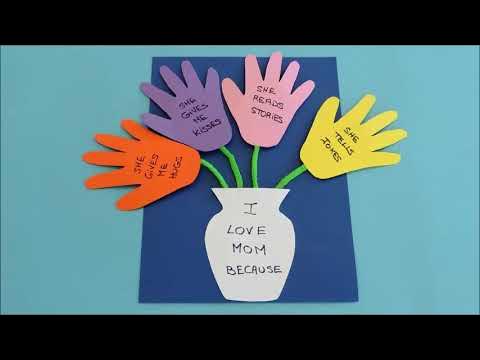 Mother's Day Flower Vase Card | Mother's Day Craft for Kids - YouTube