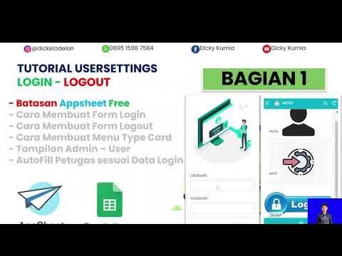 Appsheet - Cara membuat Form Login - Usersettings (batasan Appsheet ...
