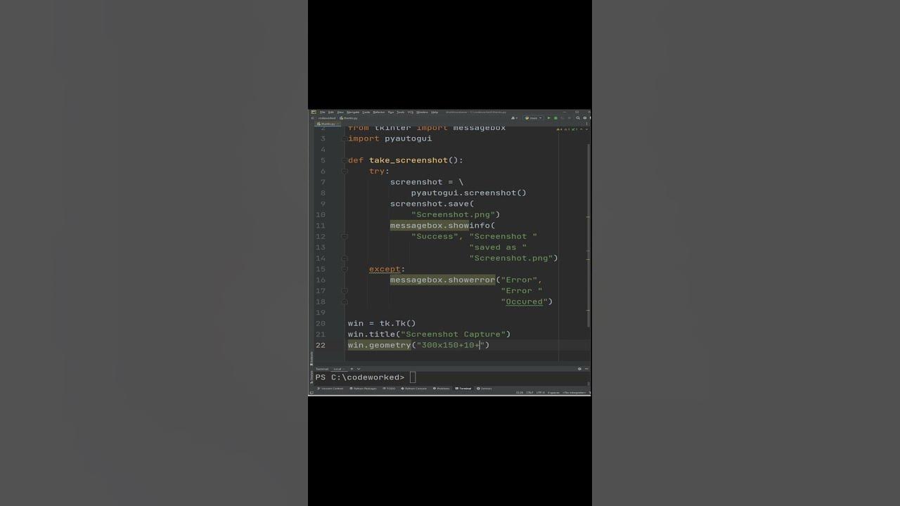 Take Screenshot In Python Using Pyautogui Tutorial Learnpython