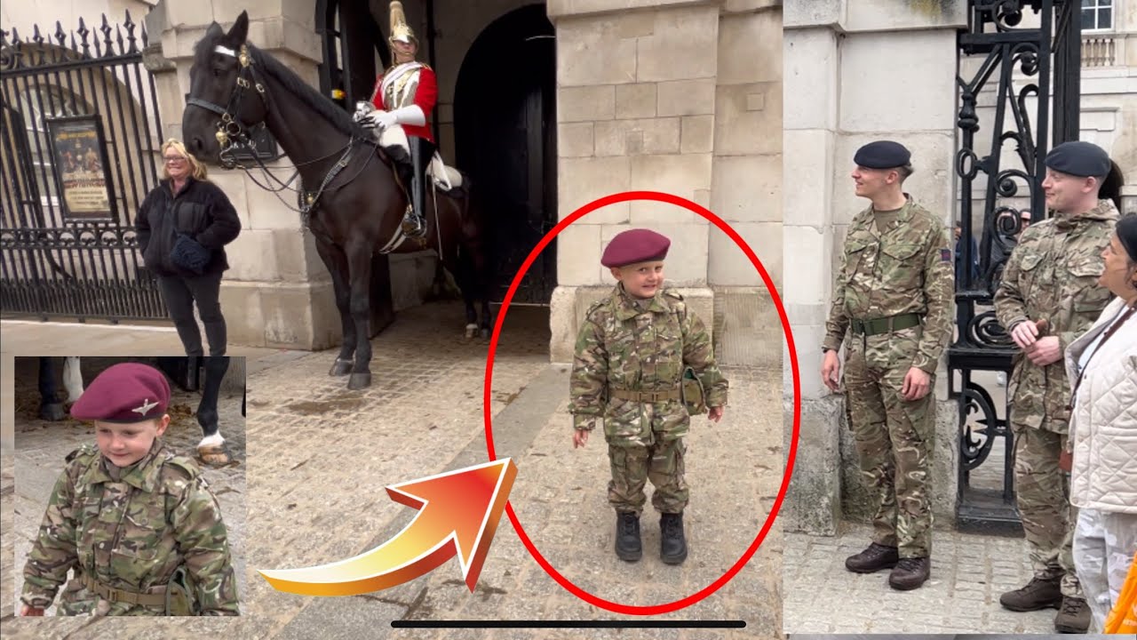 Little Boy Has Fun Dressing up as A solider and enjoys his time at the ...