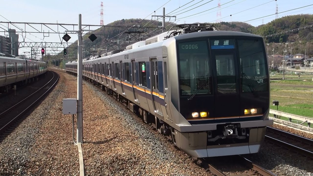 JR西 321系D38編成 普通京都行き ＠島本 2012/03/20 - YouTube