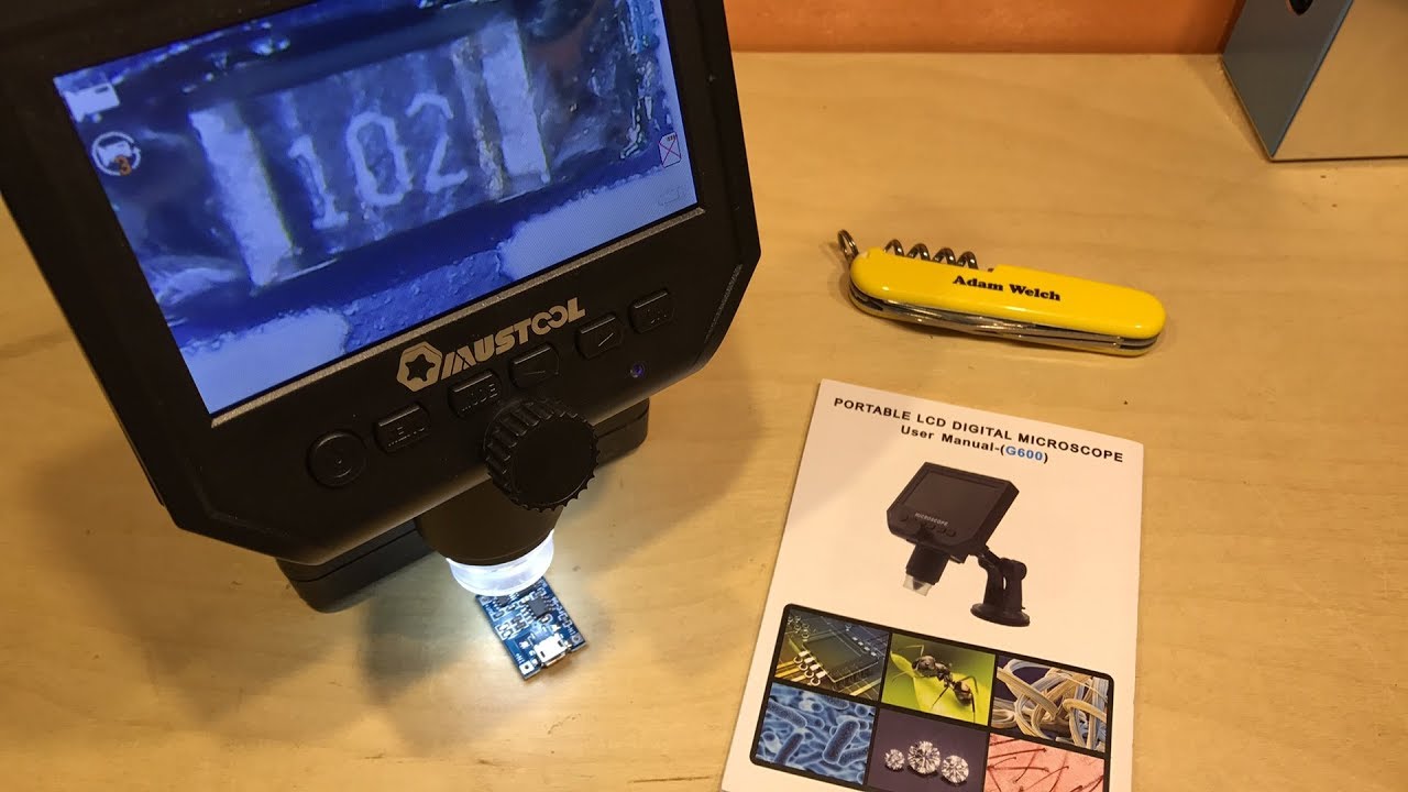 Mustool G600 LCD Microscope - 12v Solar Shed - YouTube