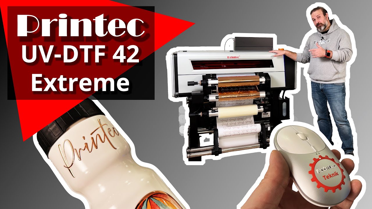 En gelişmiş soğuk etiket baskı makinesi: Printec UV DTF 42 Extreme (varak veya normal renk ...