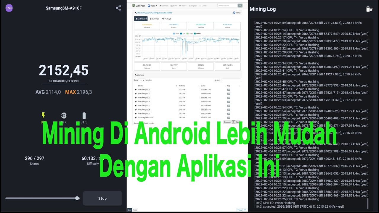 Cara Mining Verus Coin Di Android Tanpa Menggunakan Termux Lebih Power ...