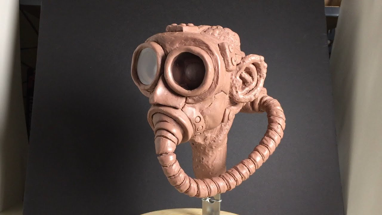 Clay Sculpt - Gas Mask ghost - YouTube