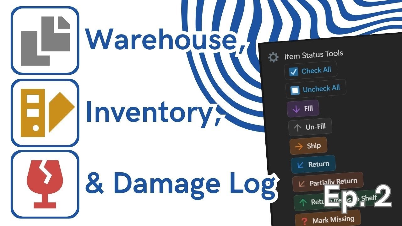 Notion CRM Tutorial 2: Warehouse, Inventory, and the Damage Log - YouTube