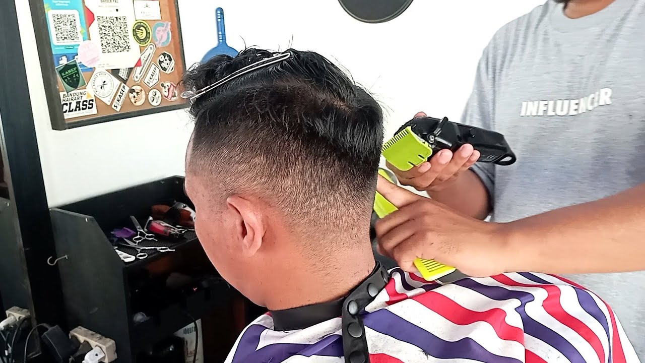Tutorial potong rambut Rapi Spike ketipisan sedang pendek atas ...