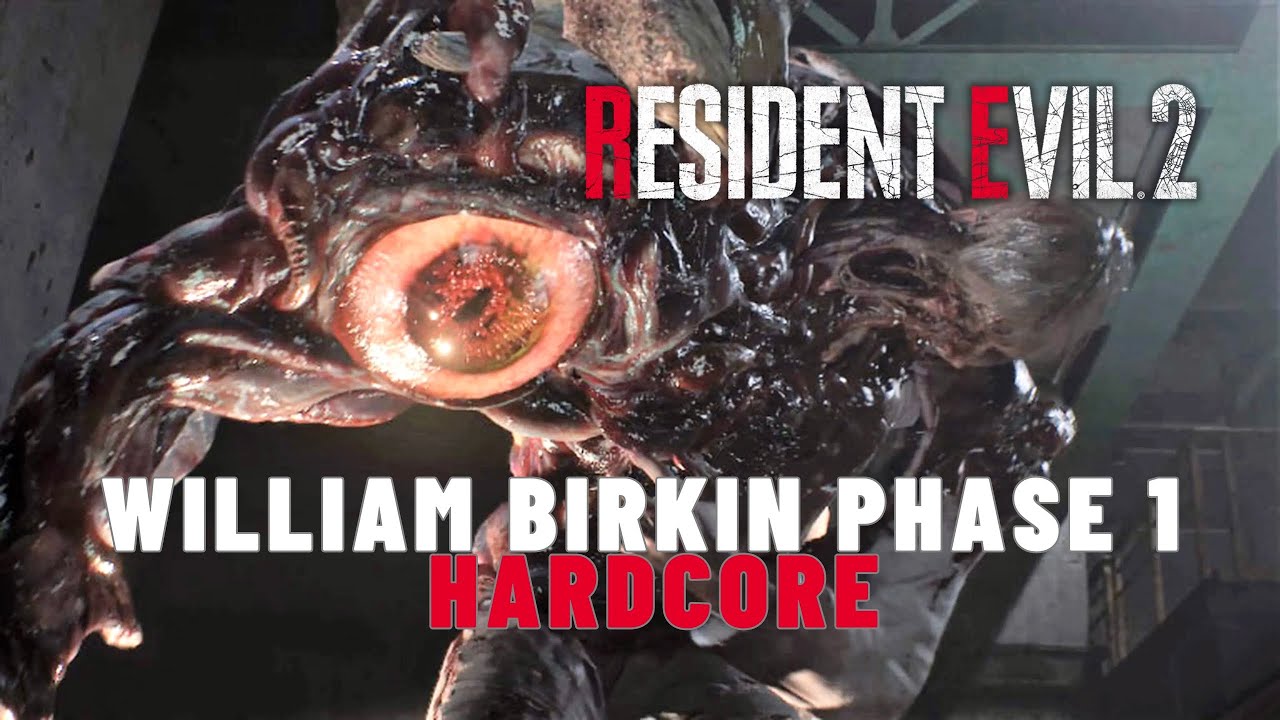 Resident Evil 2 Remake: Birkin 1st Boss Fight (Hardcore Mode) - YouTube