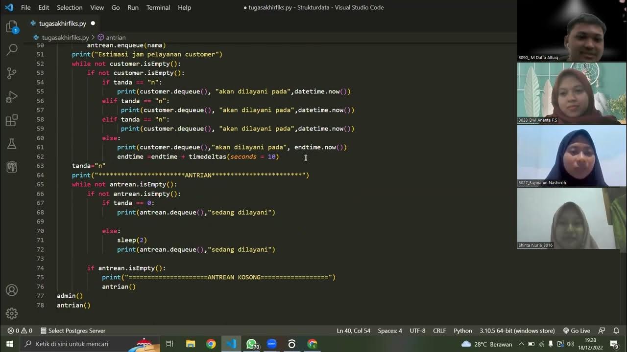TUGAS AKHIR STRUKTUR DATA : PROGRAM SOFTWARE ANTRIAN BANK MENGGUNAKAN QUEUE - YouTube