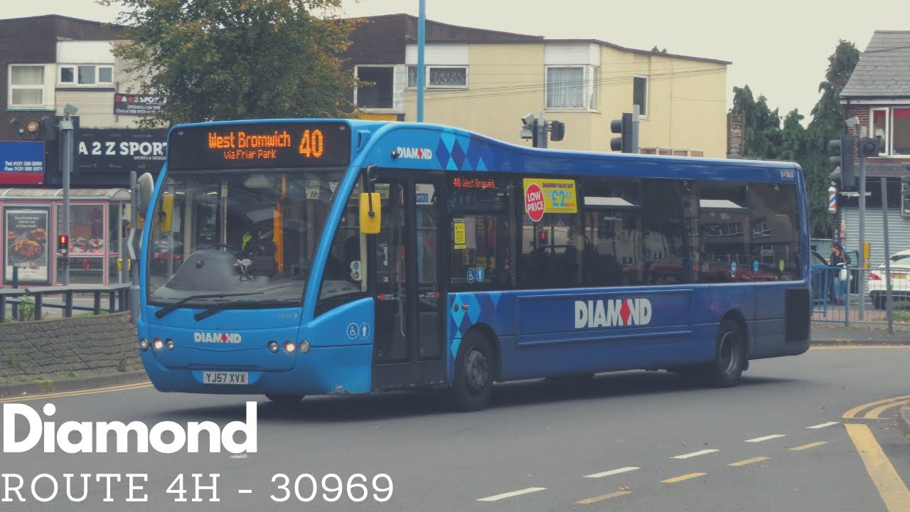 Diamond | Route 4H - Optare Versa [30969] - YouTube