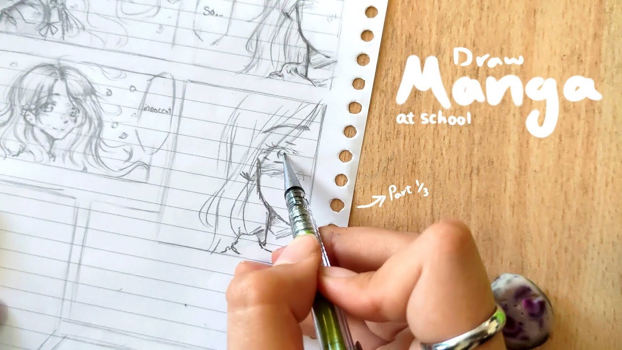Draw manga at school (part 1/3) - How to draw manga for beginners - YouTube