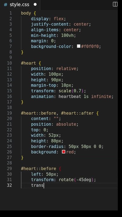 Beating Heart in CSS | ASMR Programming #asmrprogramming #asmrcoding #coding #keyboardsounds ...