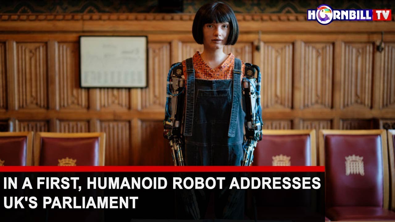 IN A FIRST, HUMANOID ROBOT ADDRESSES UK'S PARLIAMENT - YouTube