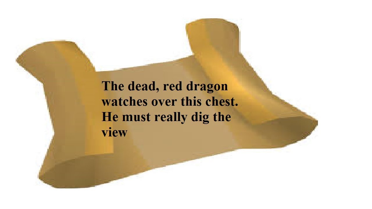OSRS Clue | The dead, red dragon watches over this chest. He must ...
