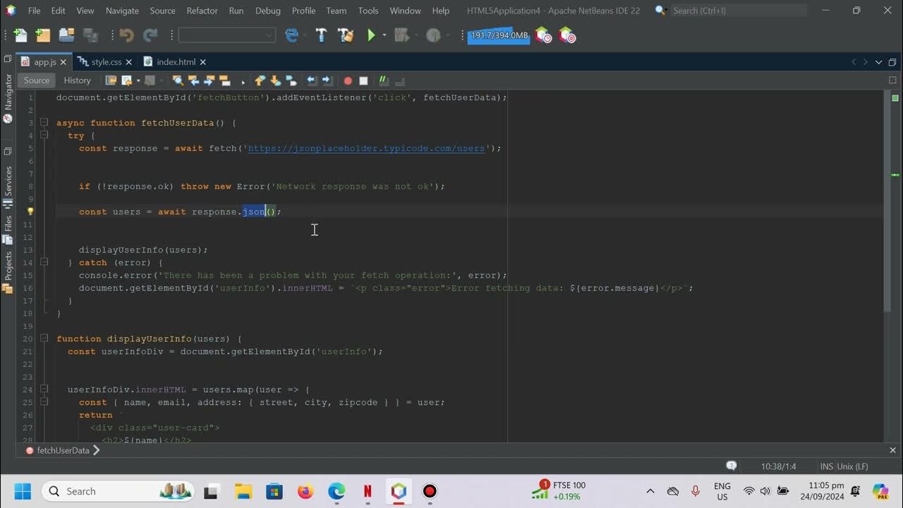 Midterm Activity 1 - User Profile Fetcher - YouTube