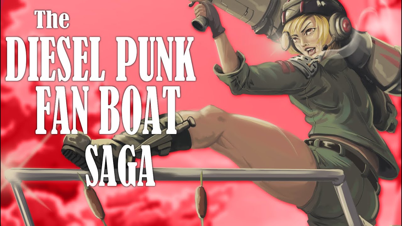 Speed Paint! Dieselpunk Fan-boat Lore and Art - YouTube