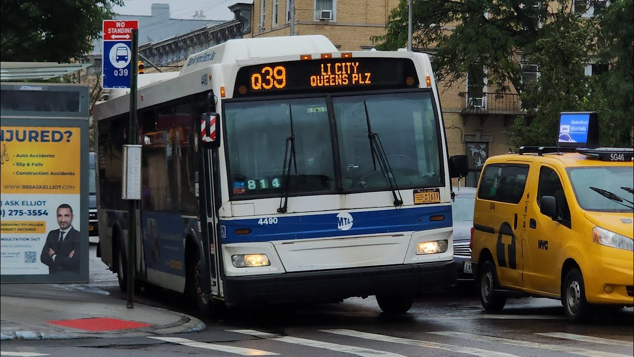 MTA Bus #4490 on the Q39 to LI City Queens - YouTube