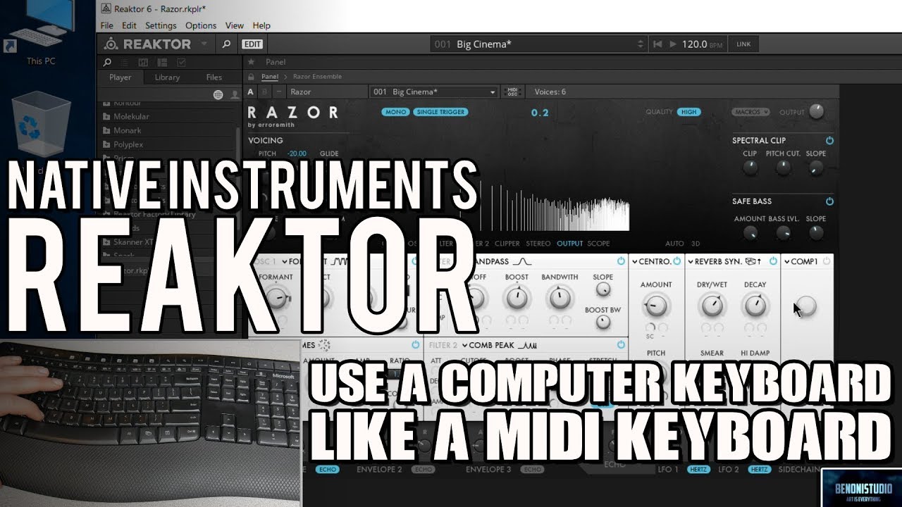 NATIVE INSTRUMENTS REAKTOR | USE A COMPUTER KEYBOARD LIKE A MIDI ...