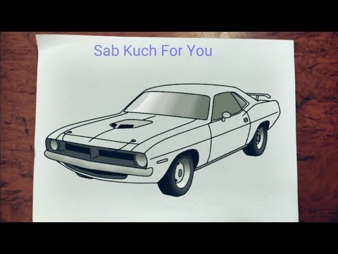 #5 How to Draw Muscle car |1970 Plymouth Hemi ‘Cuda| Step by step ...