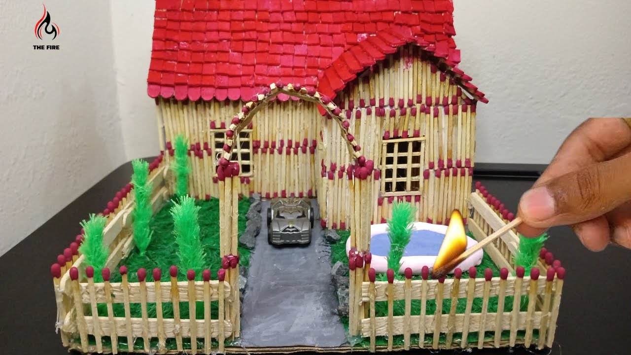How to Make Matchstick House at Home || matchstick house craft || 2023 ...