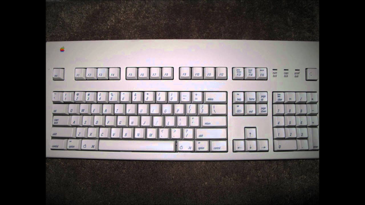 Apple Extended Keyboard II Alps switches HQ Sound Only - YouTube
