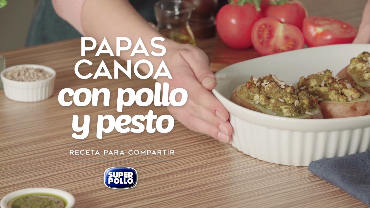 Papas canoa con pollo y pesto - YouTube