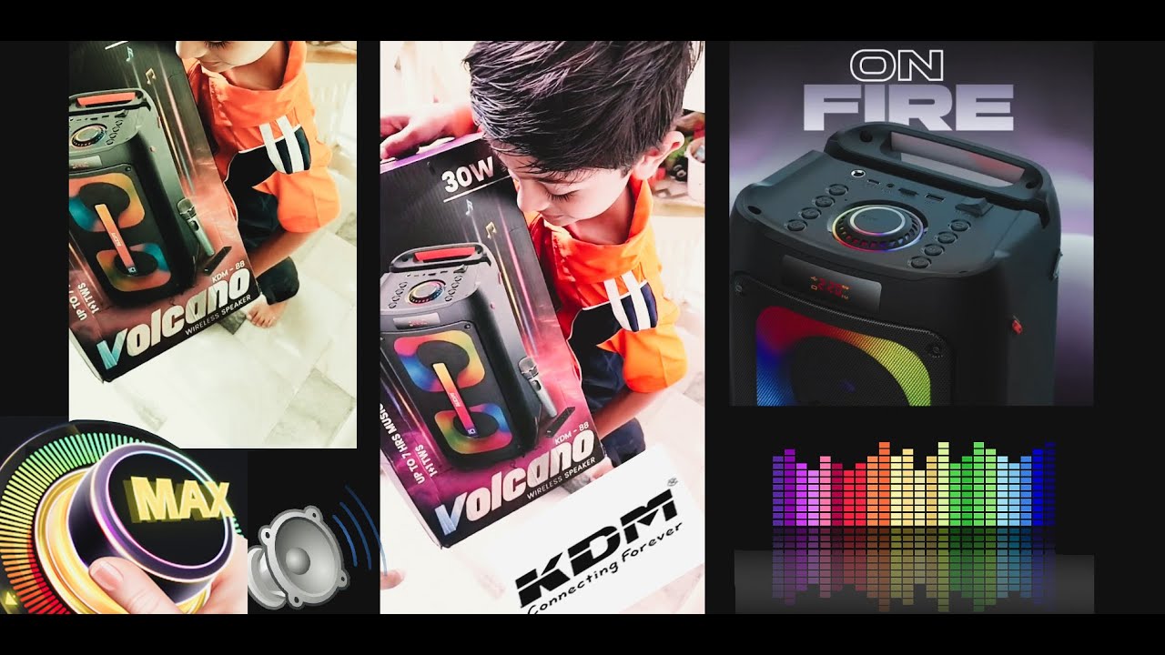 KDM 88 VOLCANO | kdm bluetooth speaker - YouTube