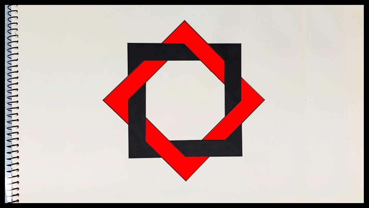 how to draw geometric pattern🥰🥰 | Geometric Square Design for Beginners ...
