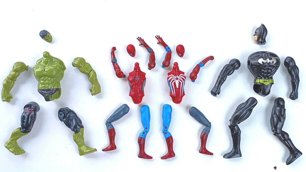 Merakit Hulk Smash, Batman, dan 2 Spiderman ~ Superhero - YouTube