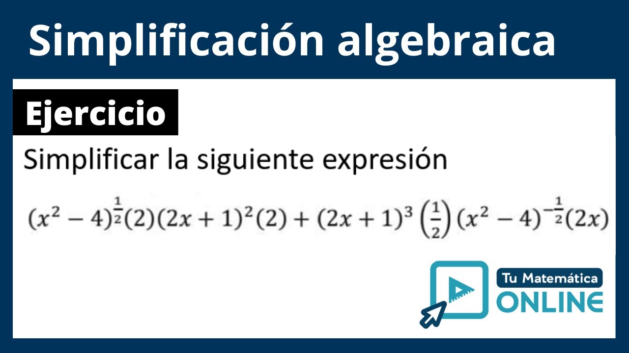 ALGEBRA. SIMPLIFICACIÓN de expresión algebraica. Ejercicios resueltos ...