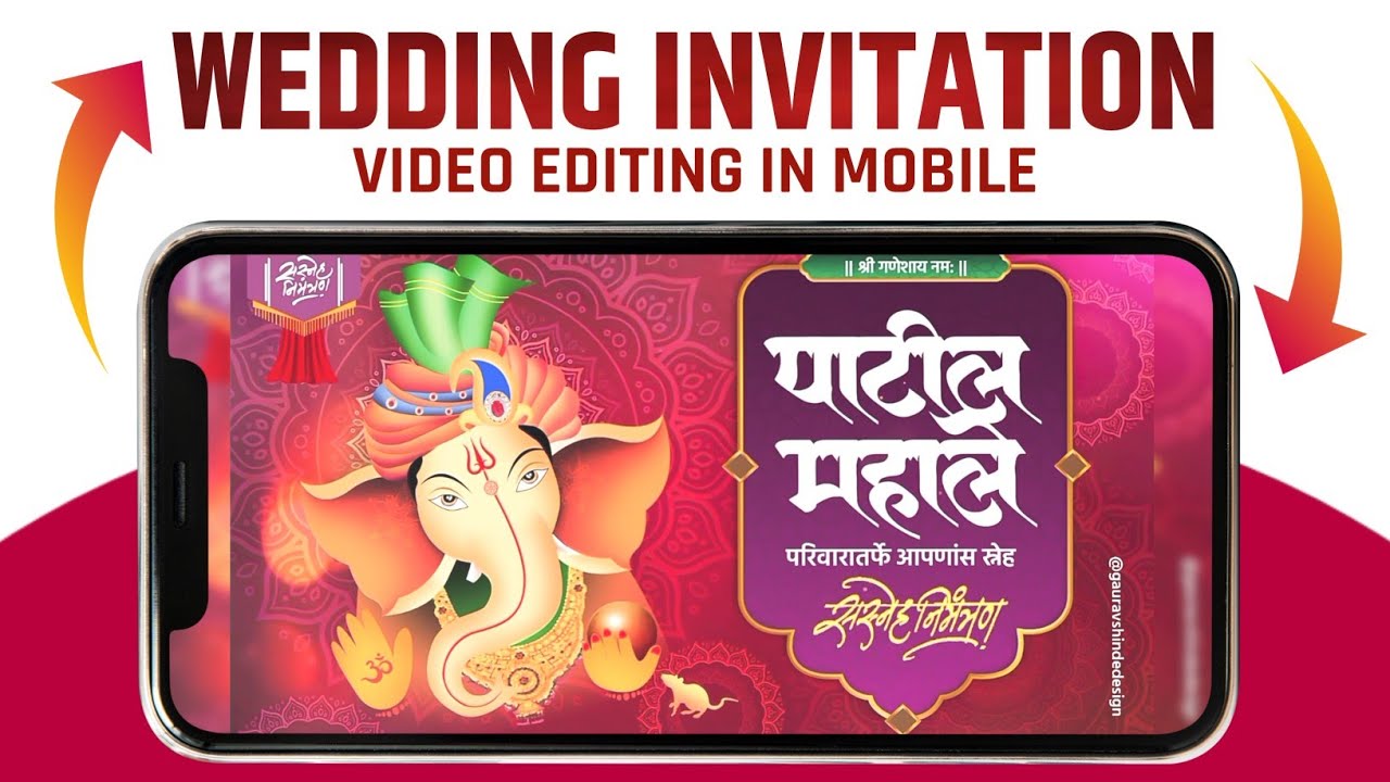 Wedding Invitation Video Editing In Mobile | Lagan Patrika Video ...