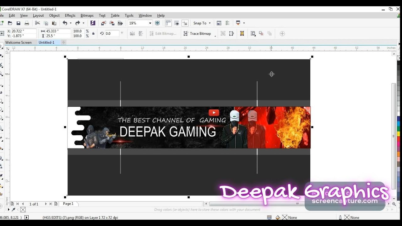 Gaming Channel banner coreldrawx7 with cmx Final - YouTube