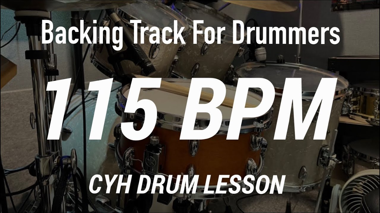 [ Backing Track For Drummers ] 115 BPM / 드럼 패드 연습, 드럼 세트 연습, 드럼 단어 연습, 드럼 리듬 연습 - YouTube