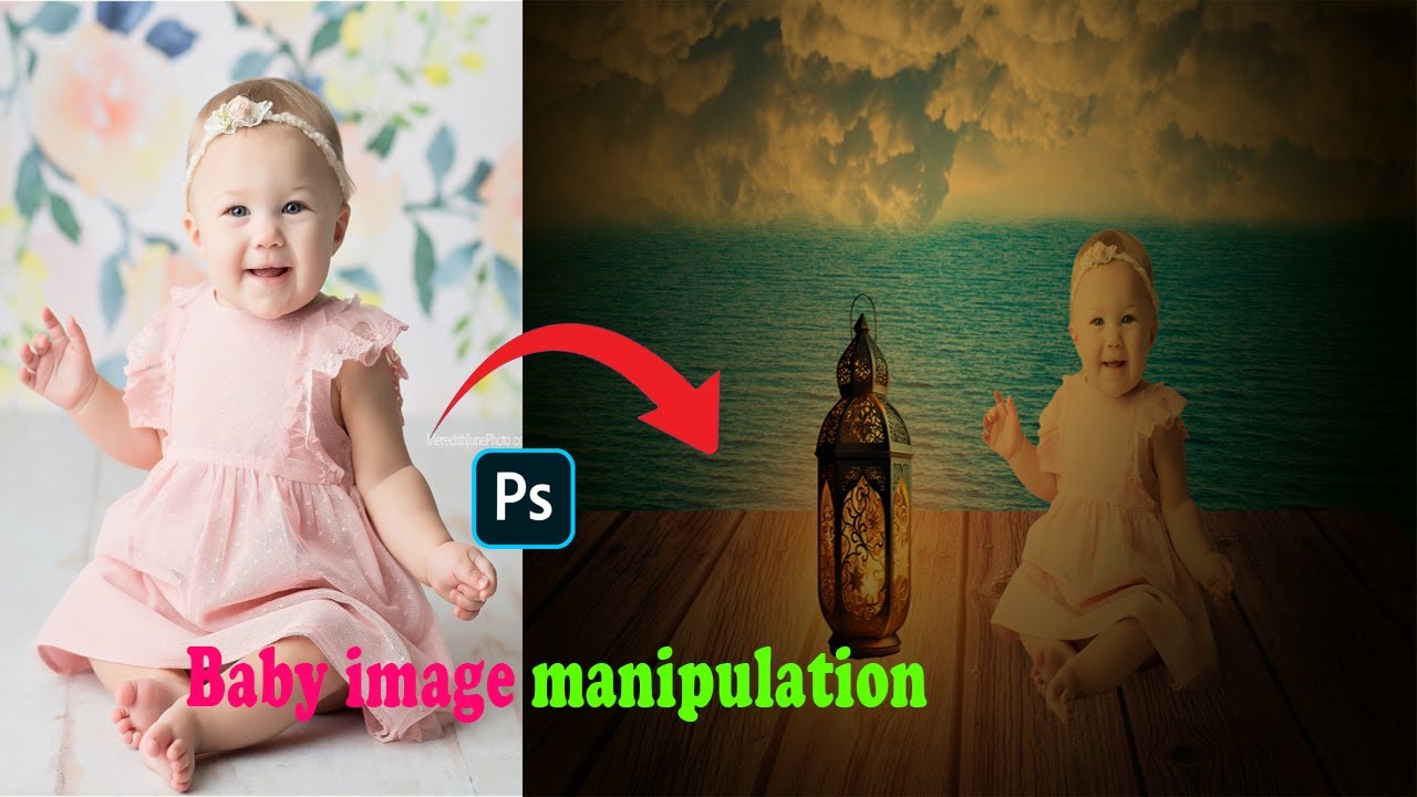 baby image manipulation photoshop tutorial photo editing #photoshop # ...
