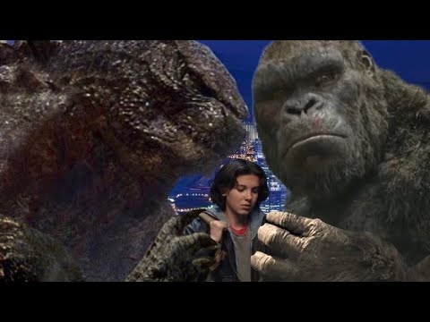 Godzilla, Kong and Madison Russell Does a Group Hug - YouTube