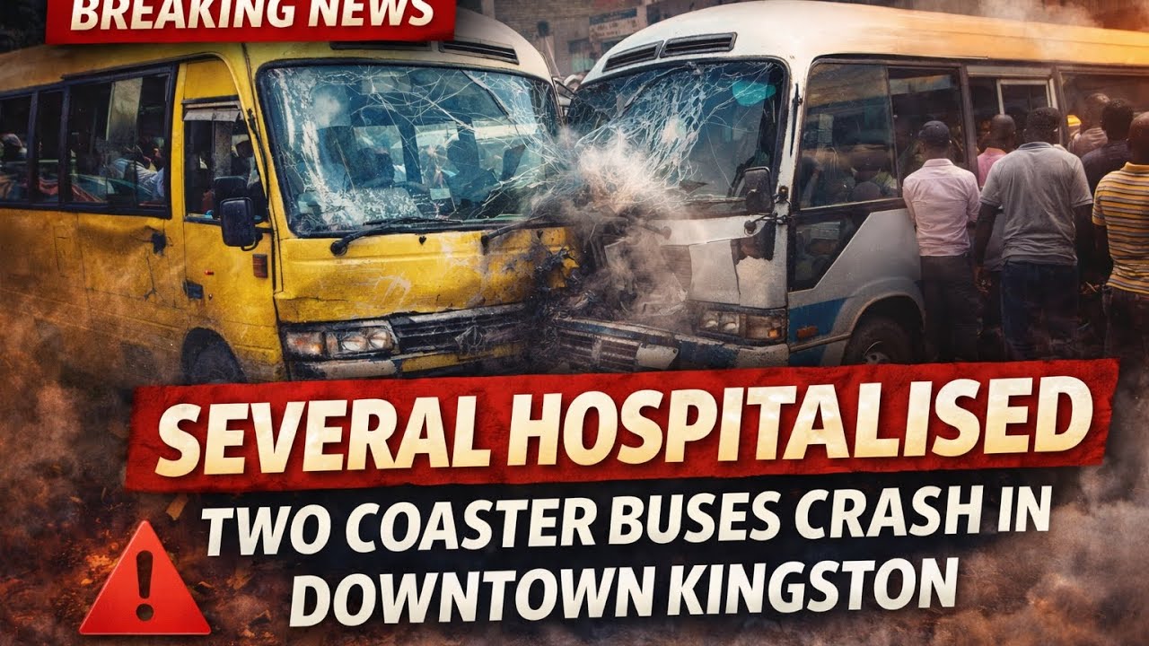 Several Hospitalised After Two Coaster Buses Crash in Downtown Kingston ...