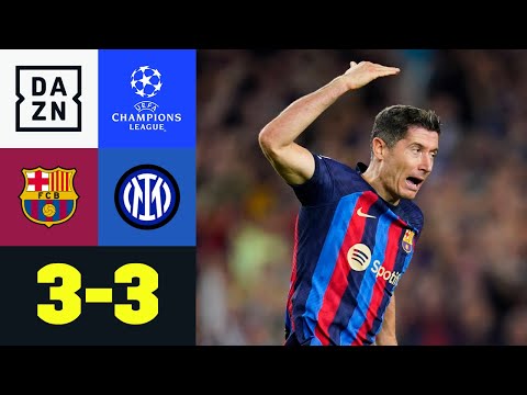 Barca trotz Lewy so gut wie raus: FC Barcelona - Inter Mailand 3:3 | UEFA Champions League | DAZN