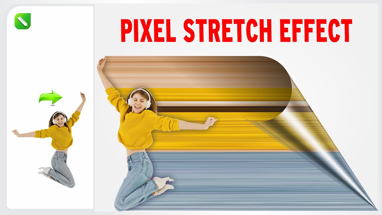 Pixel Stretch Effect in CorelDraw | Curl Page Effect - YouTube