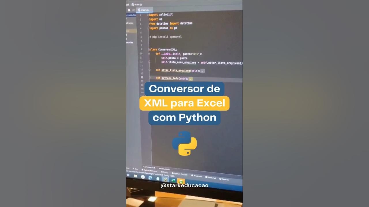 Conversor de XML para Excel com Python | #shorts - YouTube