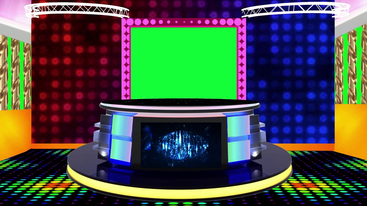 Set de TV virtual con fondo verde para editarlo - YouTube