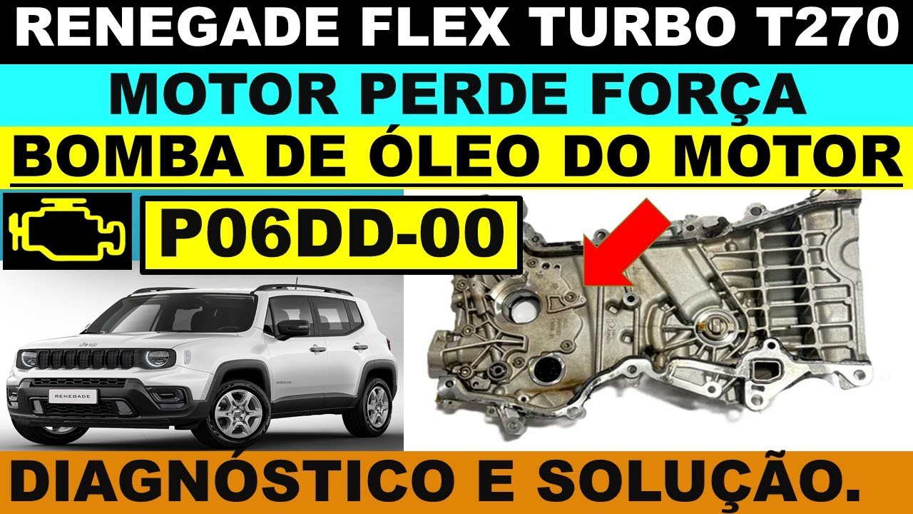 P06DD Jeep Renegade turbo flex motor perde força e luz da injeção acesa ...