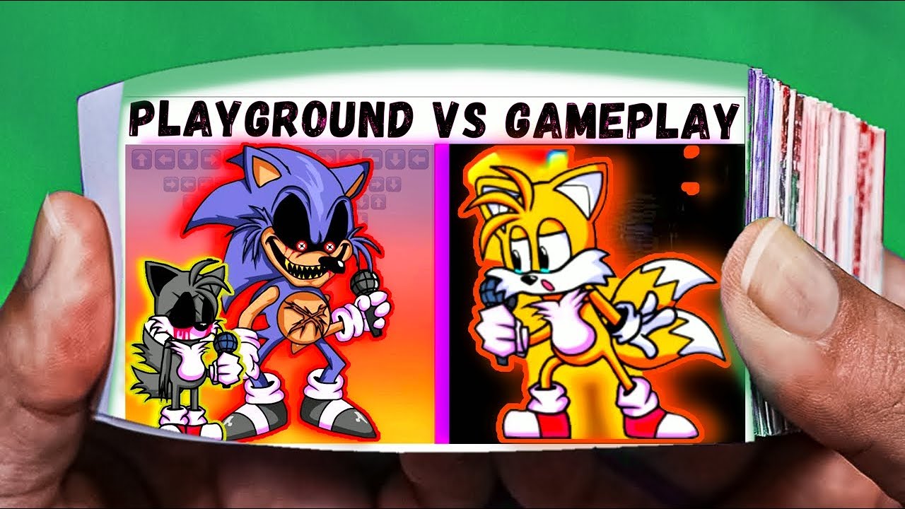 FNF Character Test | Gameplay VS Playground | Sonic exe VS Tails EXE ...