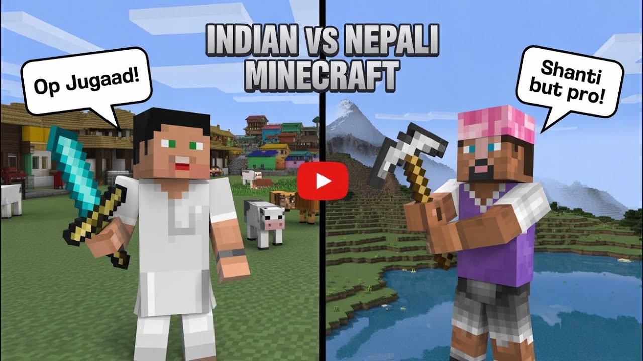 How an Indian plays Minecraft and how a Nepali plays Minecraft # ...