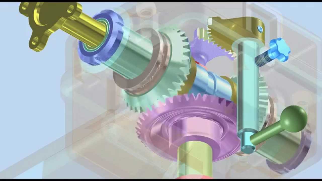 Inventor 2015 - Animation Gear Box - YouTube