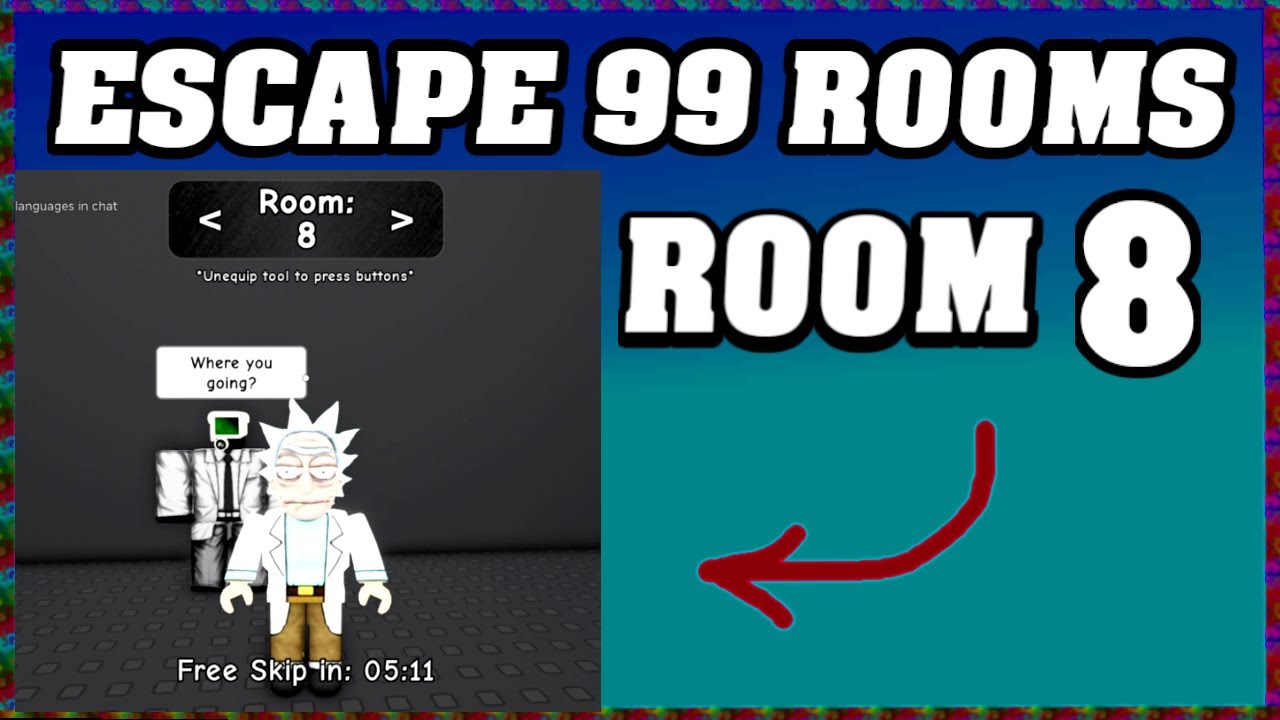 ROOM 8 ESCAPE 99 ROOMS Roblox Walkthrough [Full Guide English] 🗝️ - YouTube